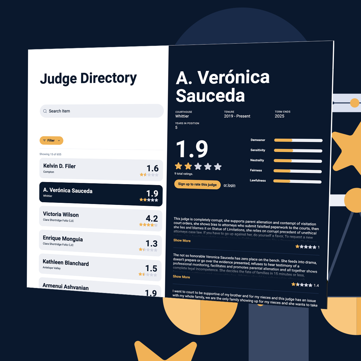 Rate My Judge – Landing